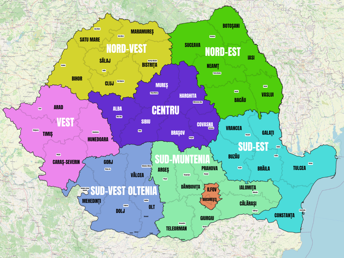 Județele României (hărți incluse) - iTurist.ro