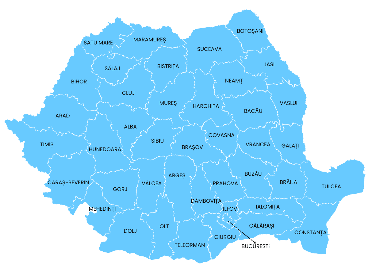 Harta României (7 hărți diferite) - iTurist.ro