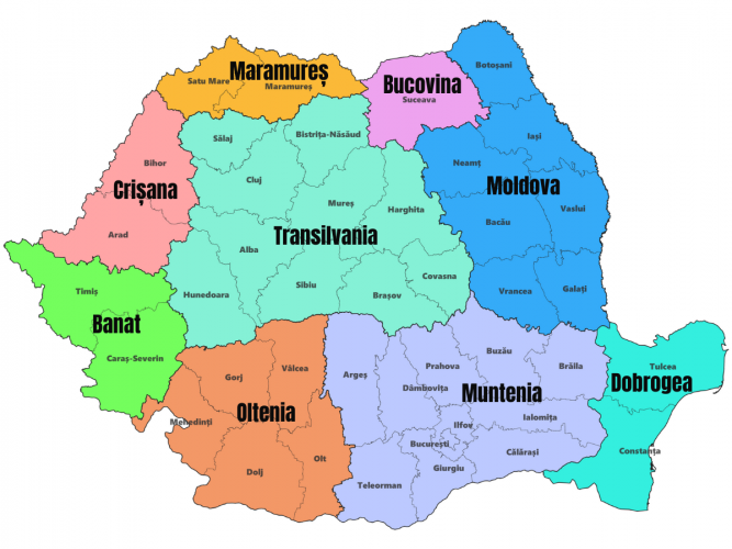 Harta României (7 hărți diferite) - iTurist.ro